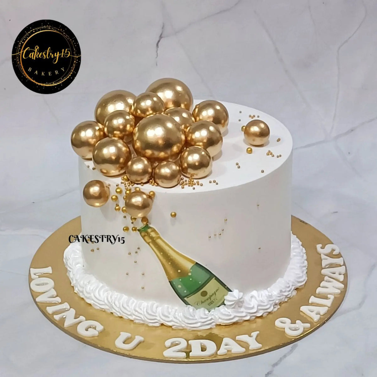 Celebrate with a Bubbly Champagne-Inspired Birthday Cake – CAKESTRY15