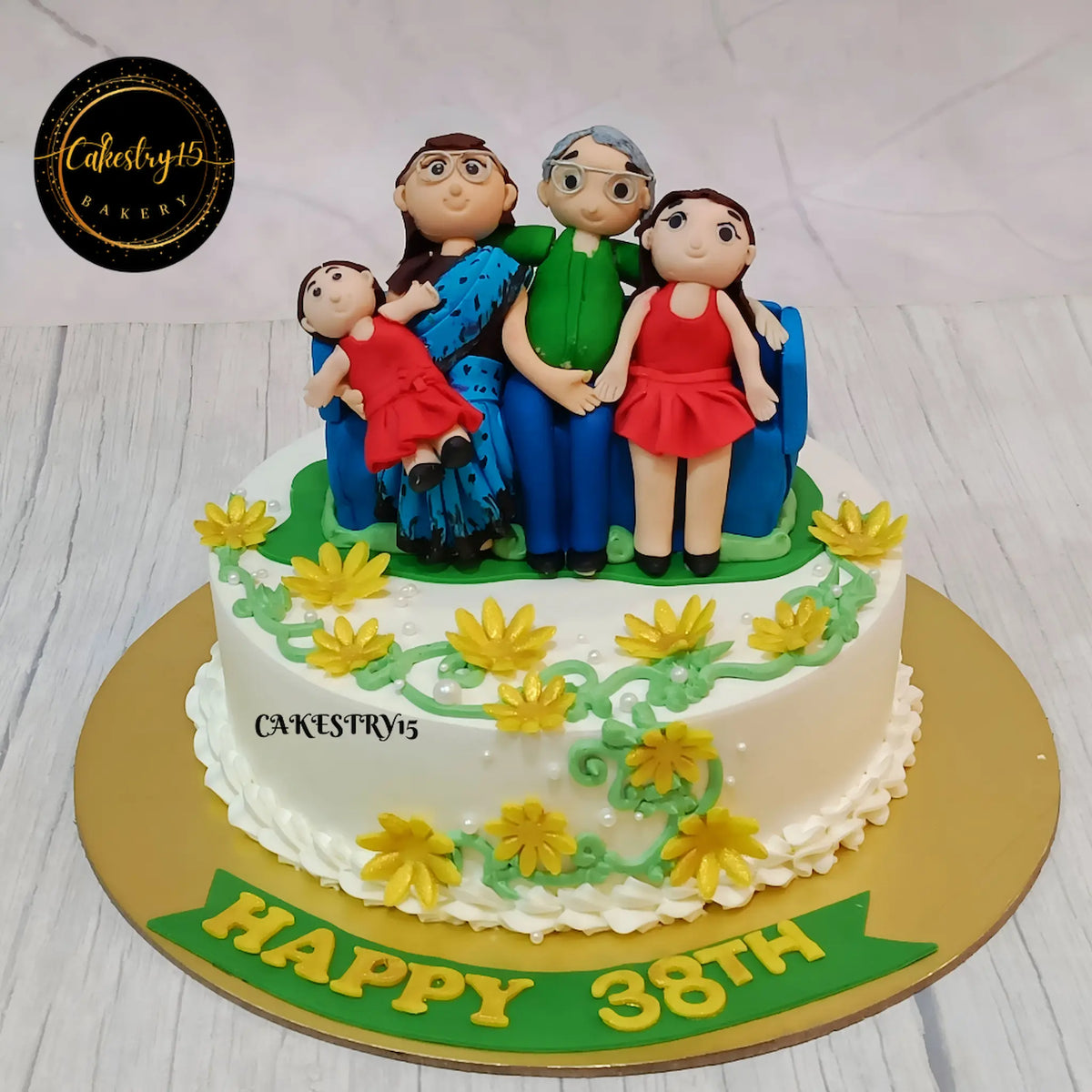 Happy Family Pineapple Cake | Husband's 38th Birthday – CAKESTRY15