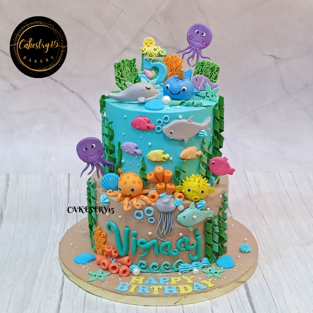 Mermaid Lagoon 4kg Birthday Cake - Underwater Wonderland – CAKESTRY15