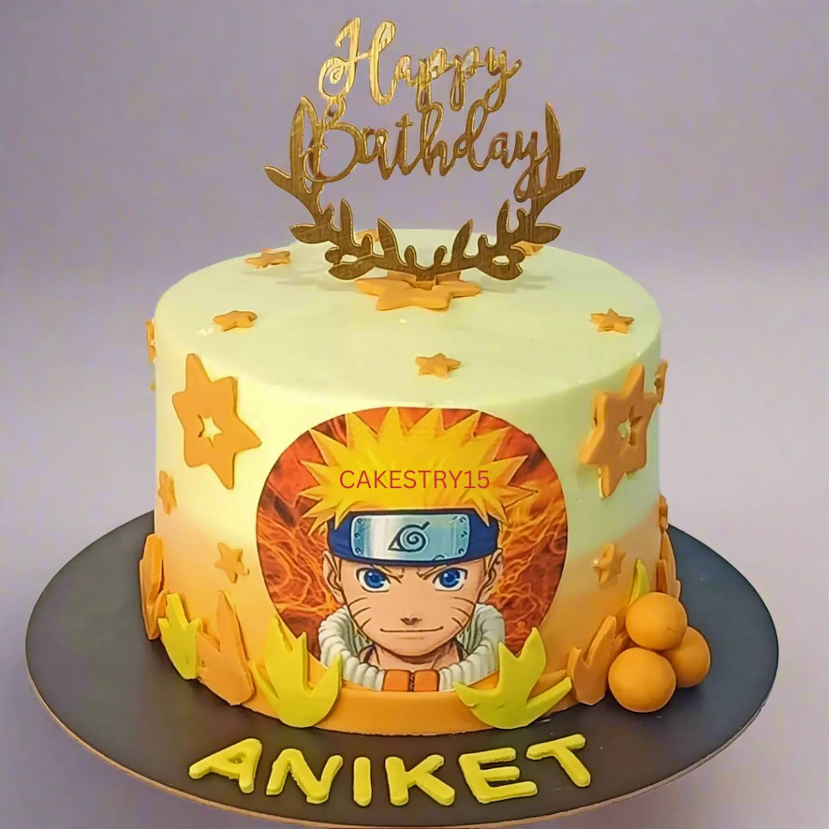 Naruto Theme 1kg Cake - Bold Chocolate Delight – CAKESTRY15
