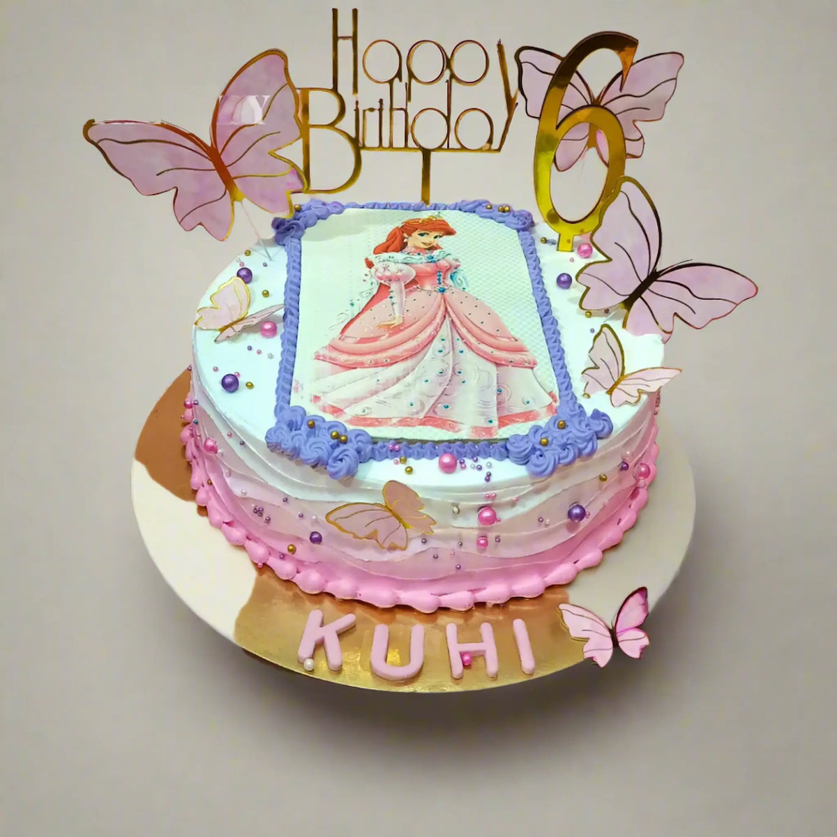 Princess Ariel Photo 1kg Cake – Magical Blueberry Delight – CAKESTRY15