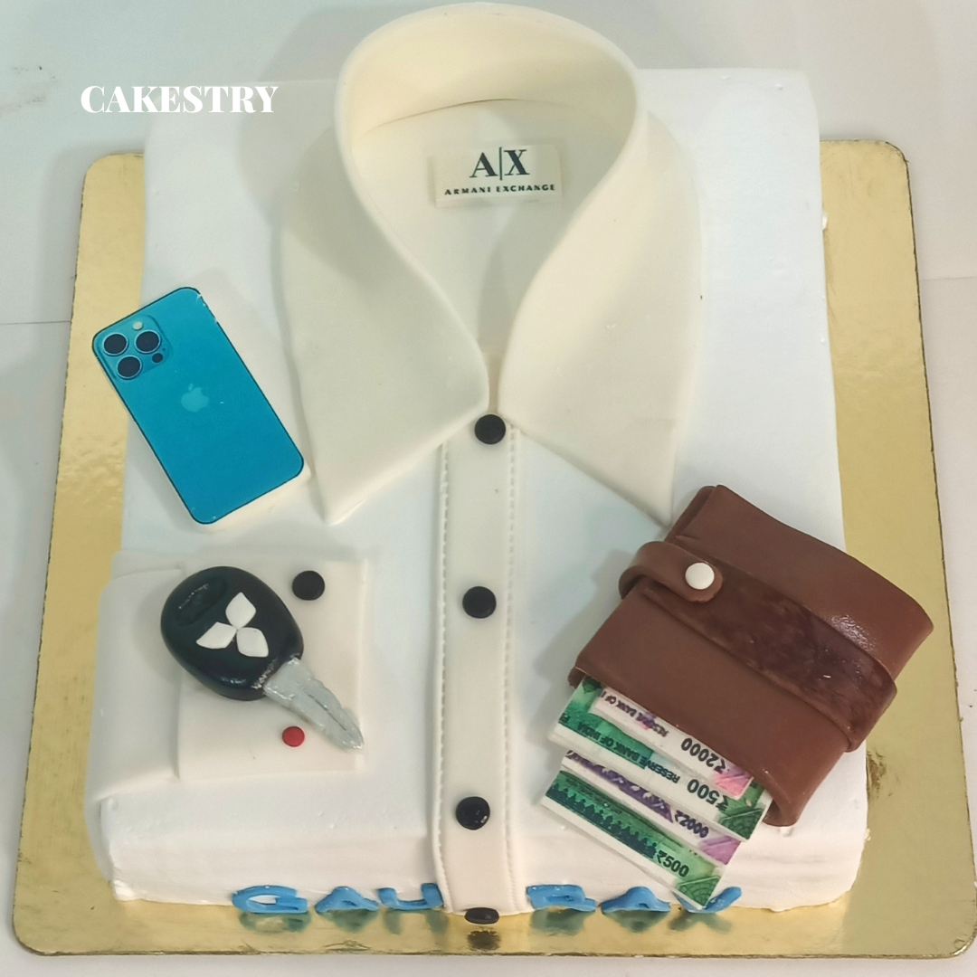 Stylish 2kg Men's Shirt Cake for Any Occasion – CAKESTRY15